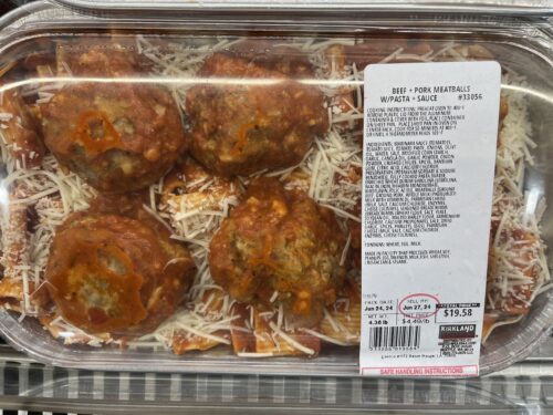 Costco Pasta and Meatballs Dinner: Nutritional Information and Heating ...